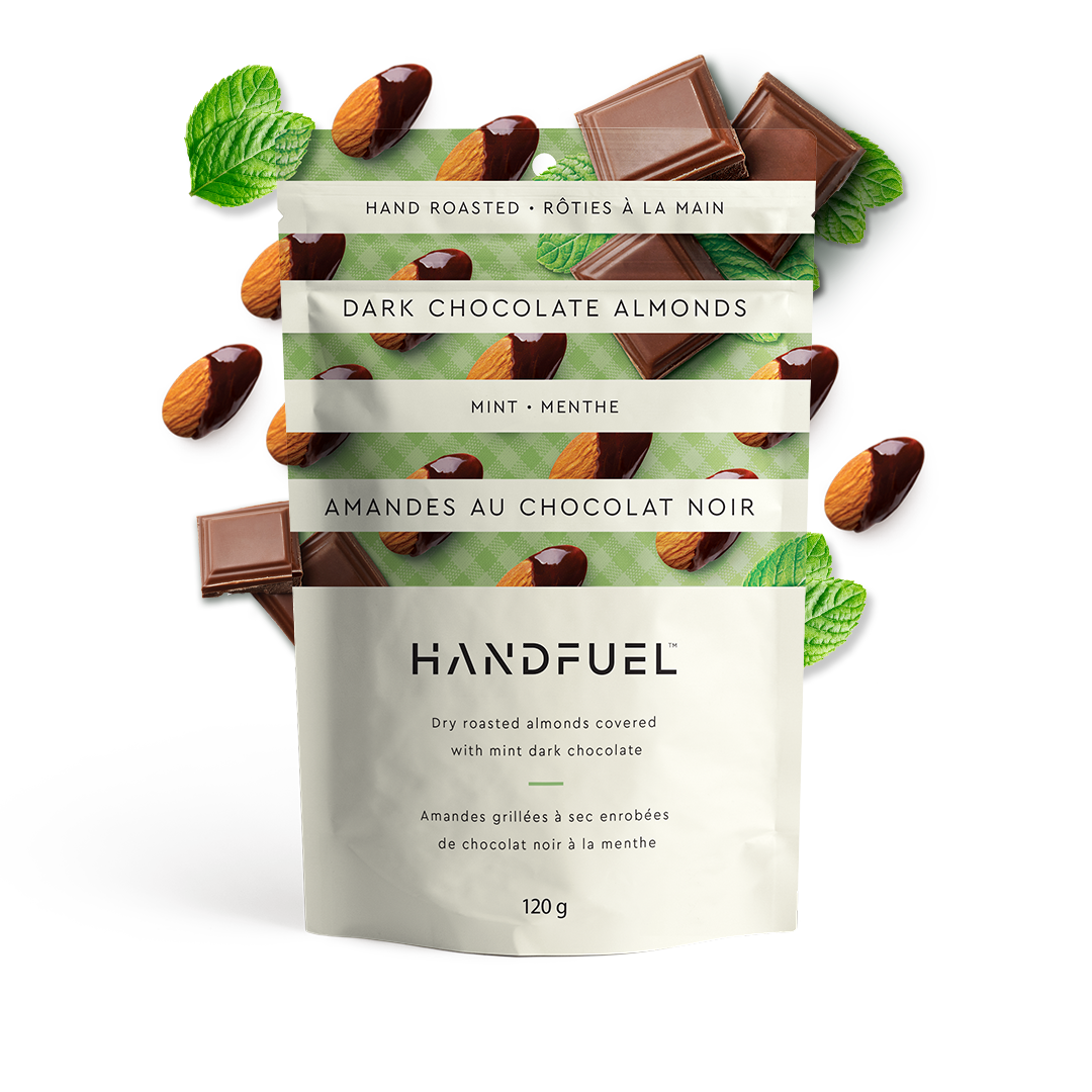MINT DARK CHOCOLATE ALMONDS – Handfuel